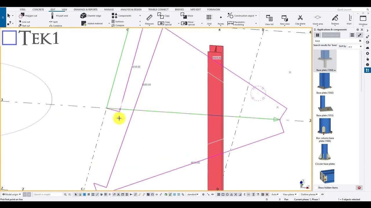 Tekla Basic - Learning Point tool in Tekla - Part 2 - YouTube