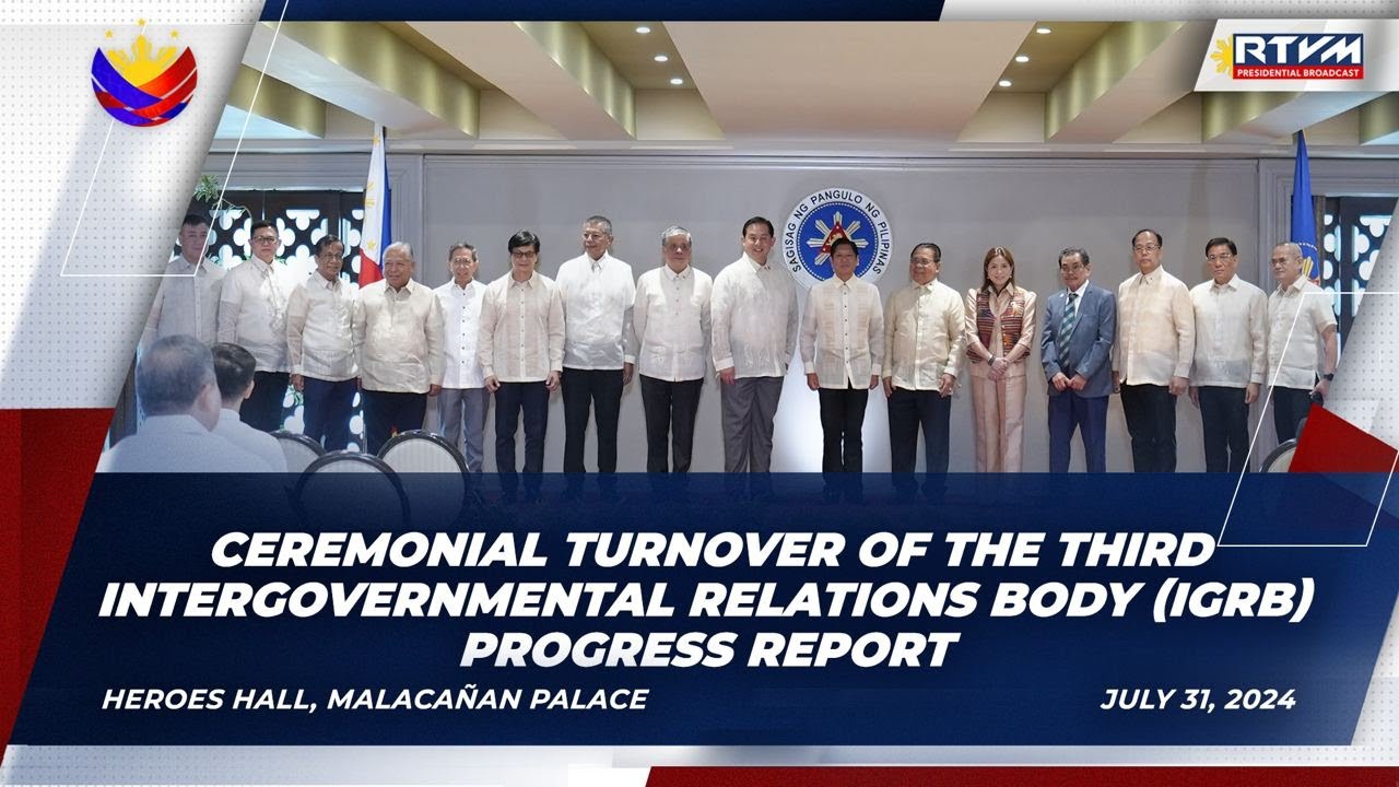 Ceremonial Turnover of the Third Intergovernmental Relations Body (IGRB ...