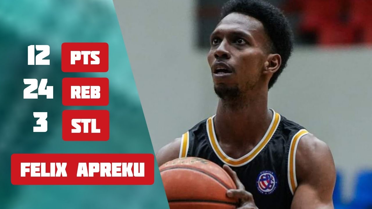 FELIX APREKU | 12 PTS 24 REB 3 STL | PSL President Cup 2024 - YouTube