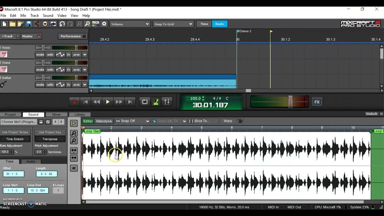 Mixcraft Trimming ends of audio files - YouTube