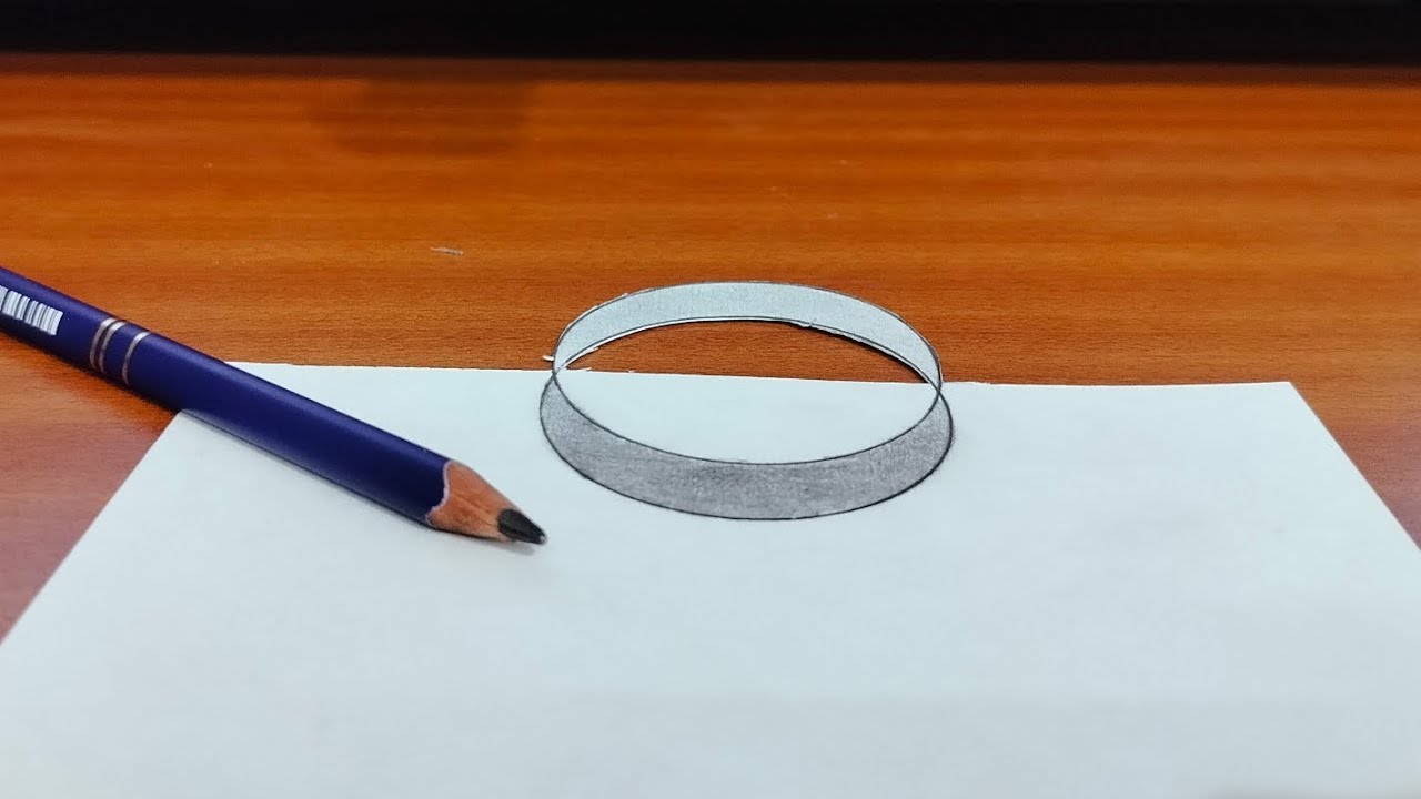 Drawing 3d whole. realistic bengal. how to draw bengal - YouTube