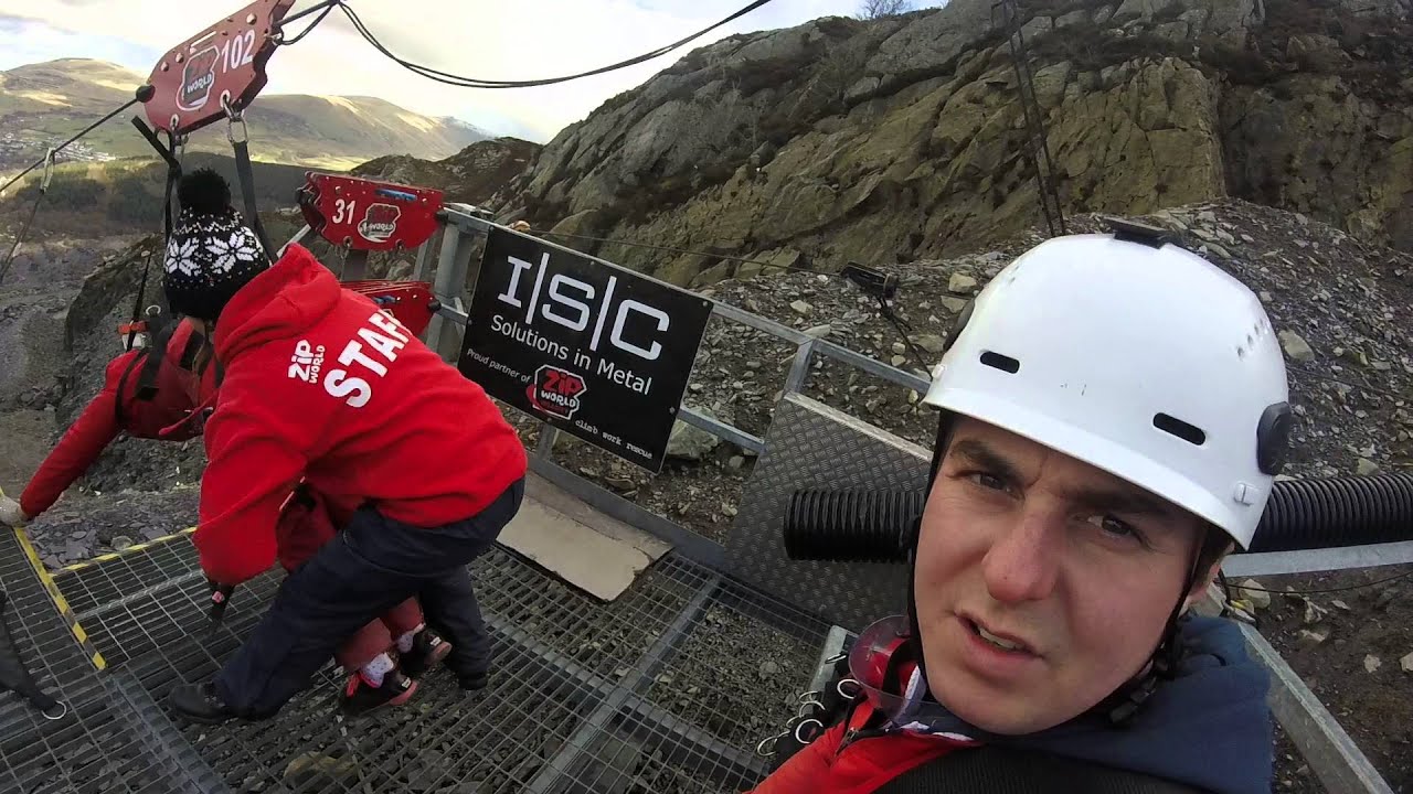 The fastest zip line in the world. The Big One Snowdonia. wales - YouTube