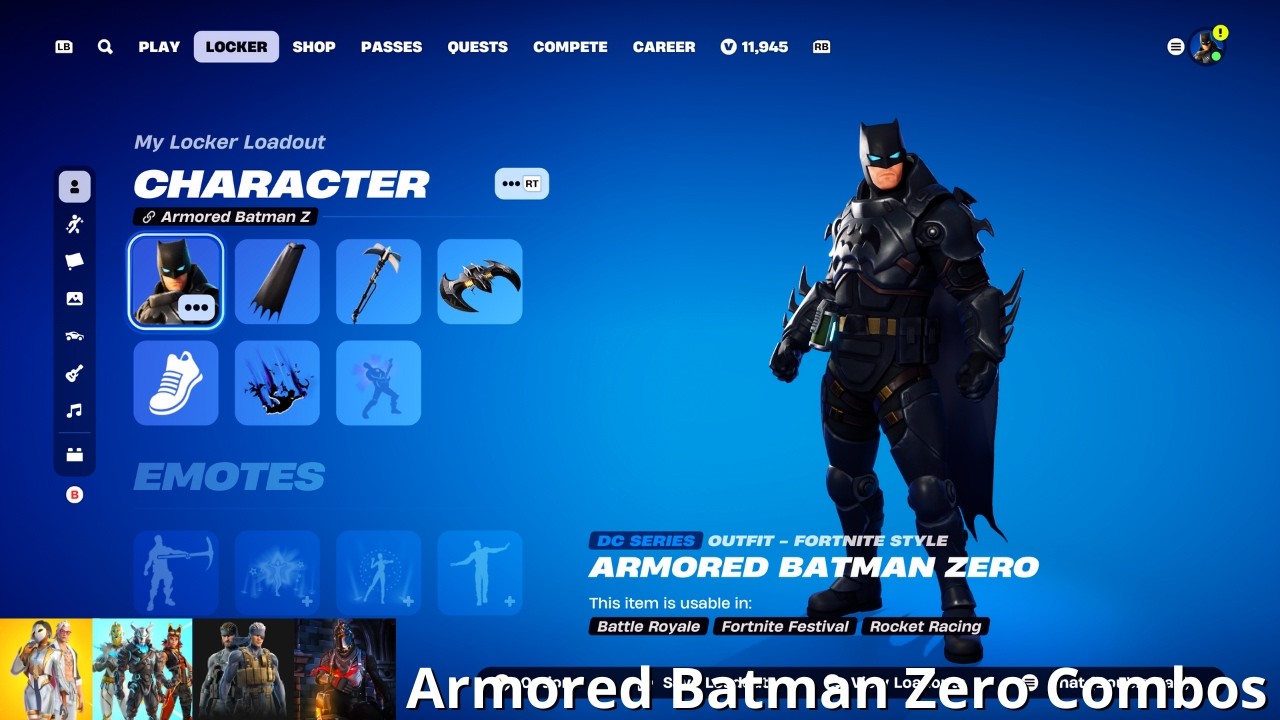 Armored Batman Zero Skin Combos (Fortnite Battle Royale) - YouTube
