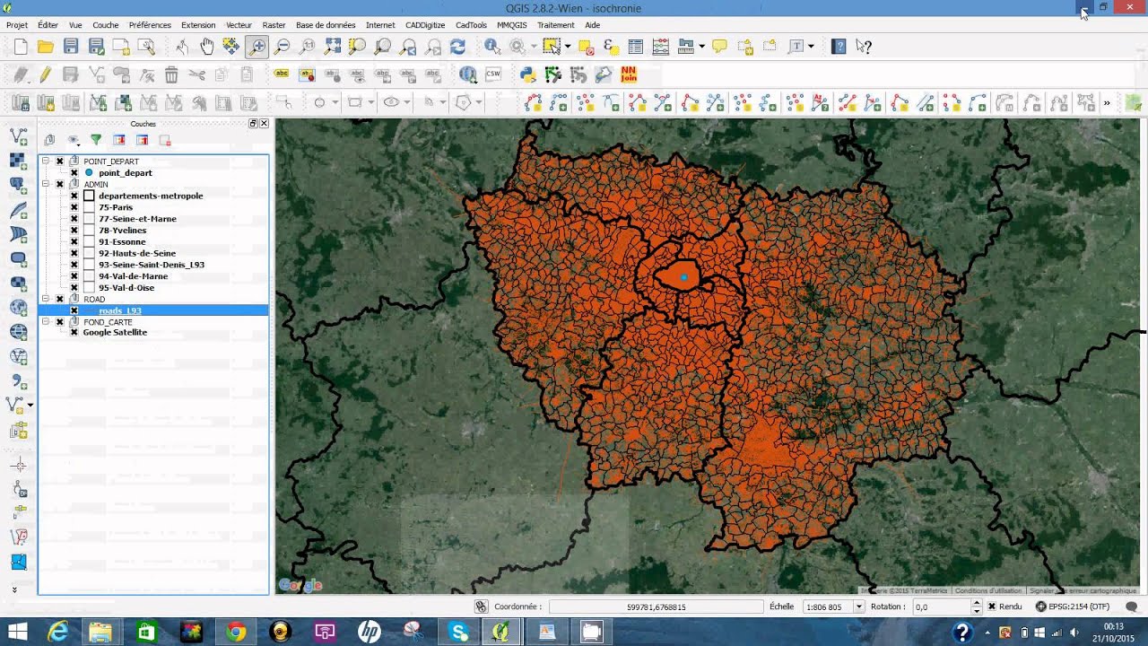 Isochronie avec OpenStreetMap & Grass "Partie 1" - YouTube