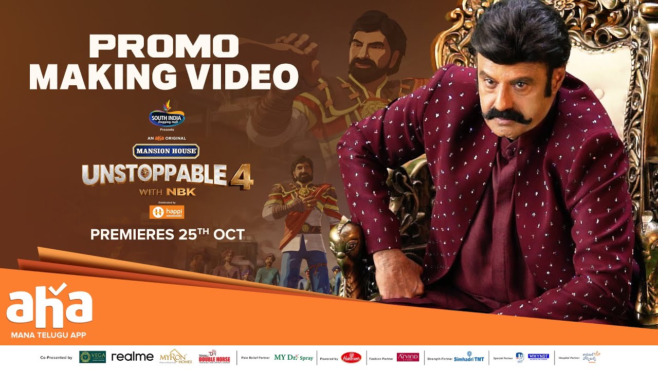 Unstoppable Season 4, From Oct 25 | Promo Making Video | Nandamuri ...