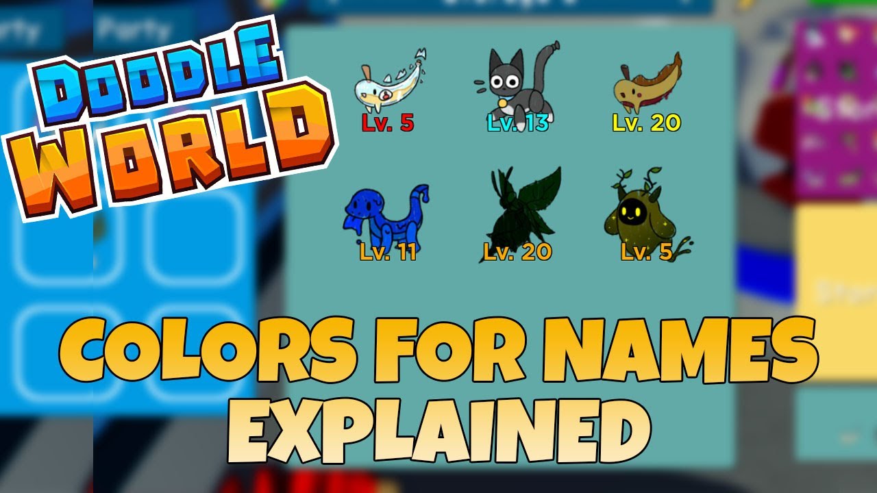 DOODLE WORLD - COLORS FOR NAMES OF DOODLES EXPLAINED - ROBLOX - YouTube