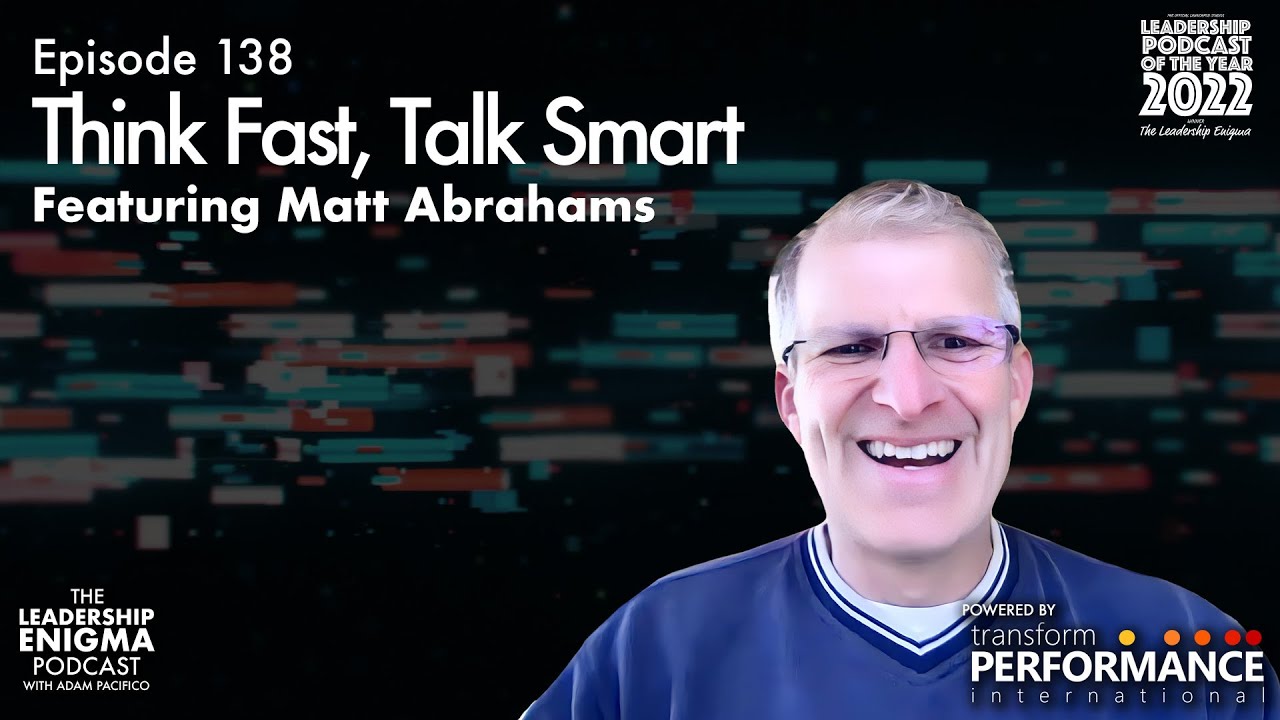 138: Think Fast, Talk Smart | Matt Abrahams - YouTube