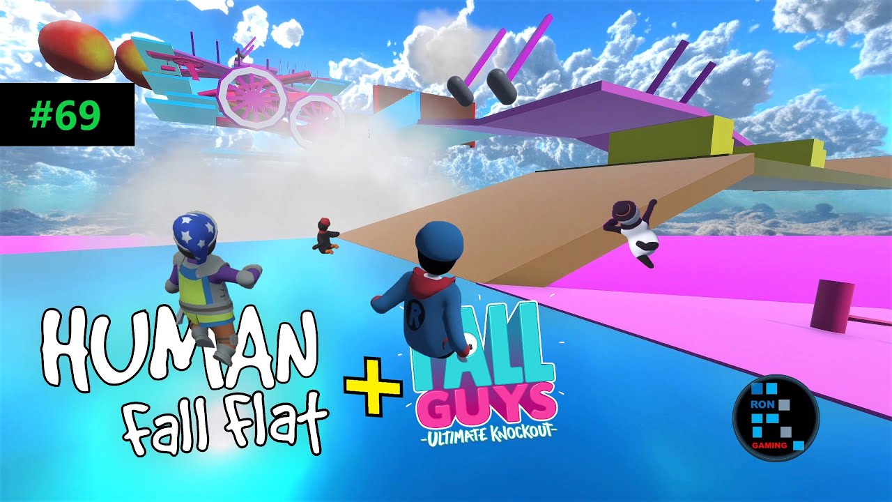 Human: Fall Flat But We Are Playing Fall Guys Map (PART-69) - YouTube