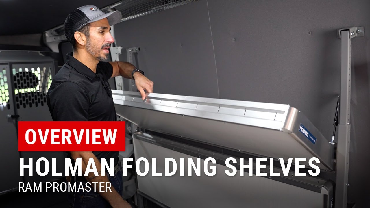 Holman Folding Shelves for Cargo Vans Overview - YouTube