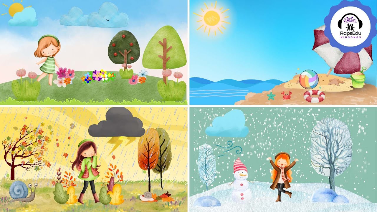 Mevsimler | Dört Mevsim | Okul Öncesi Eğitici Çocuk Şarkısı ...