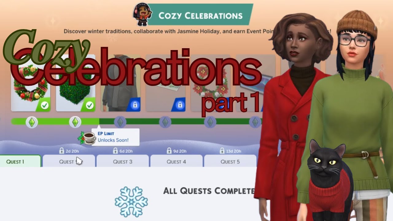 Let's play The Sims 4! Cozy Celebrations part 1 - YouTube