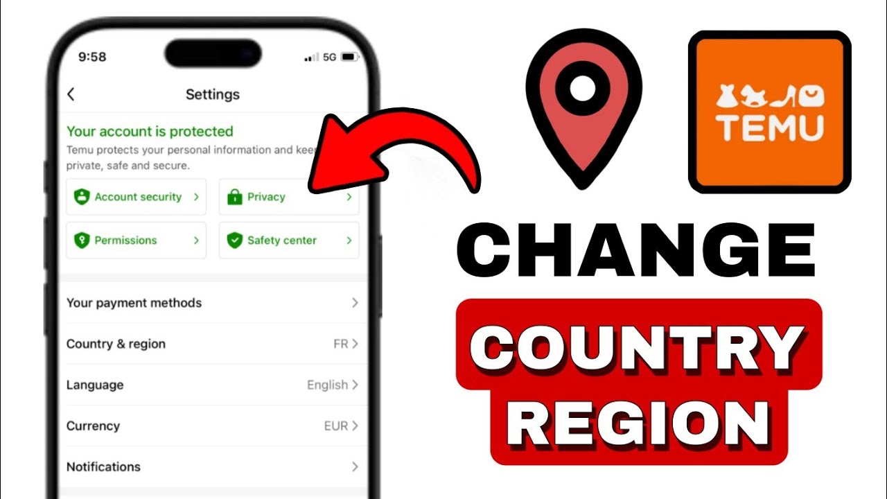 How to Change Country/Region on Temu (UPDATED METHOD) - YouTube