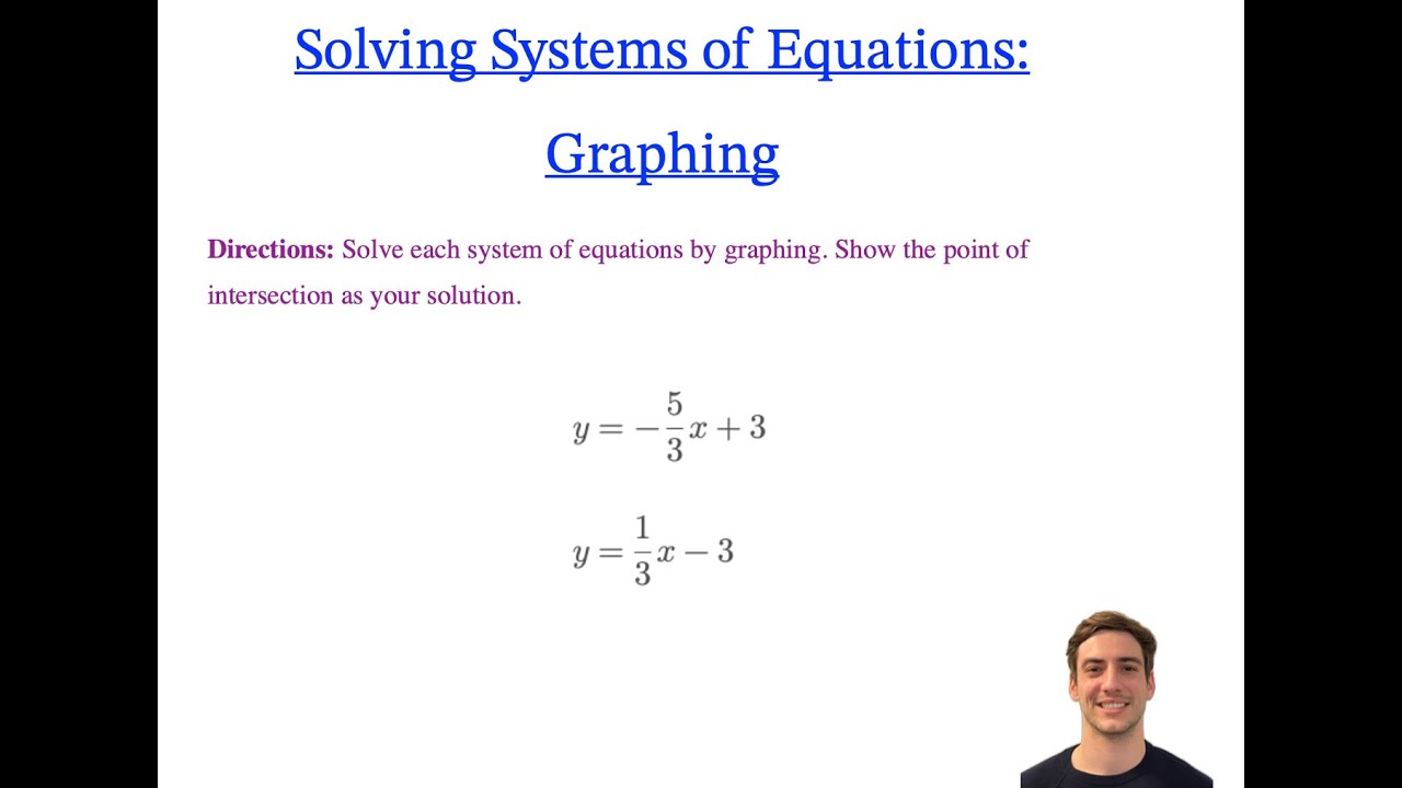 Math Algebra: Solving System of Equations by Graphing (Math Tricks ...