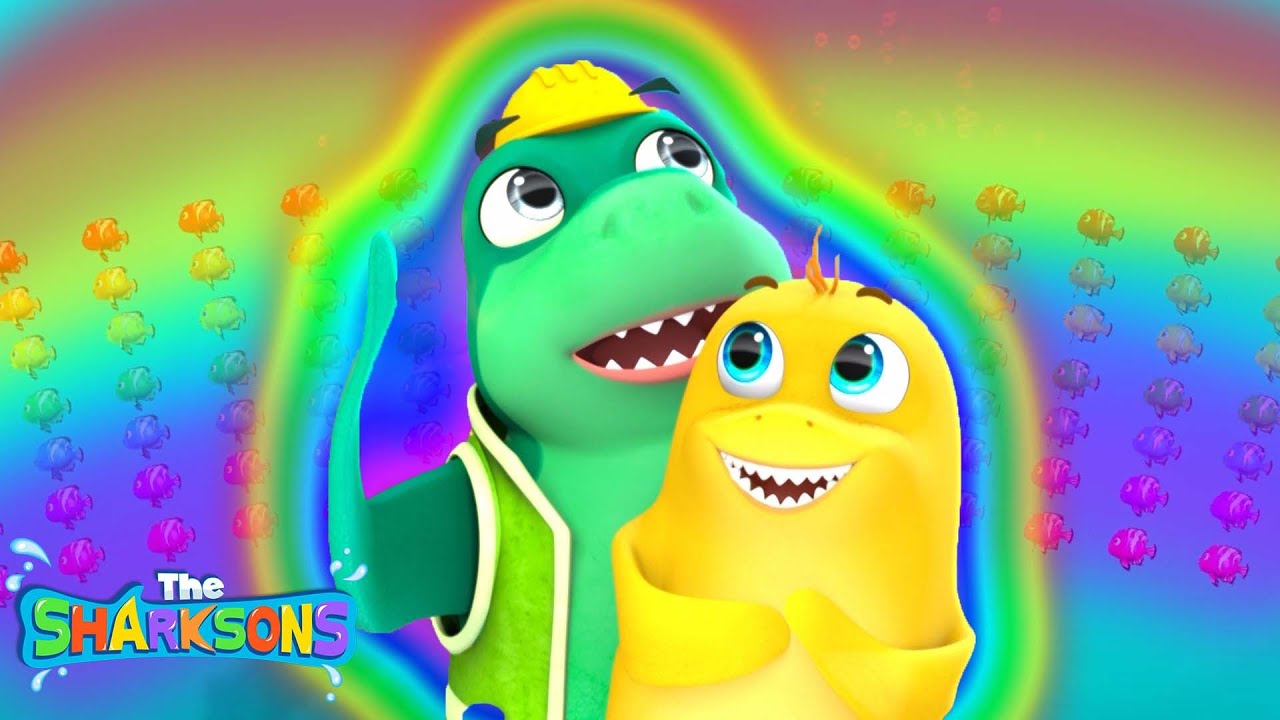 Rainbow Fish | Nursery Rhymes & Kids Songs! | Cartoons For Kids | Shark ...