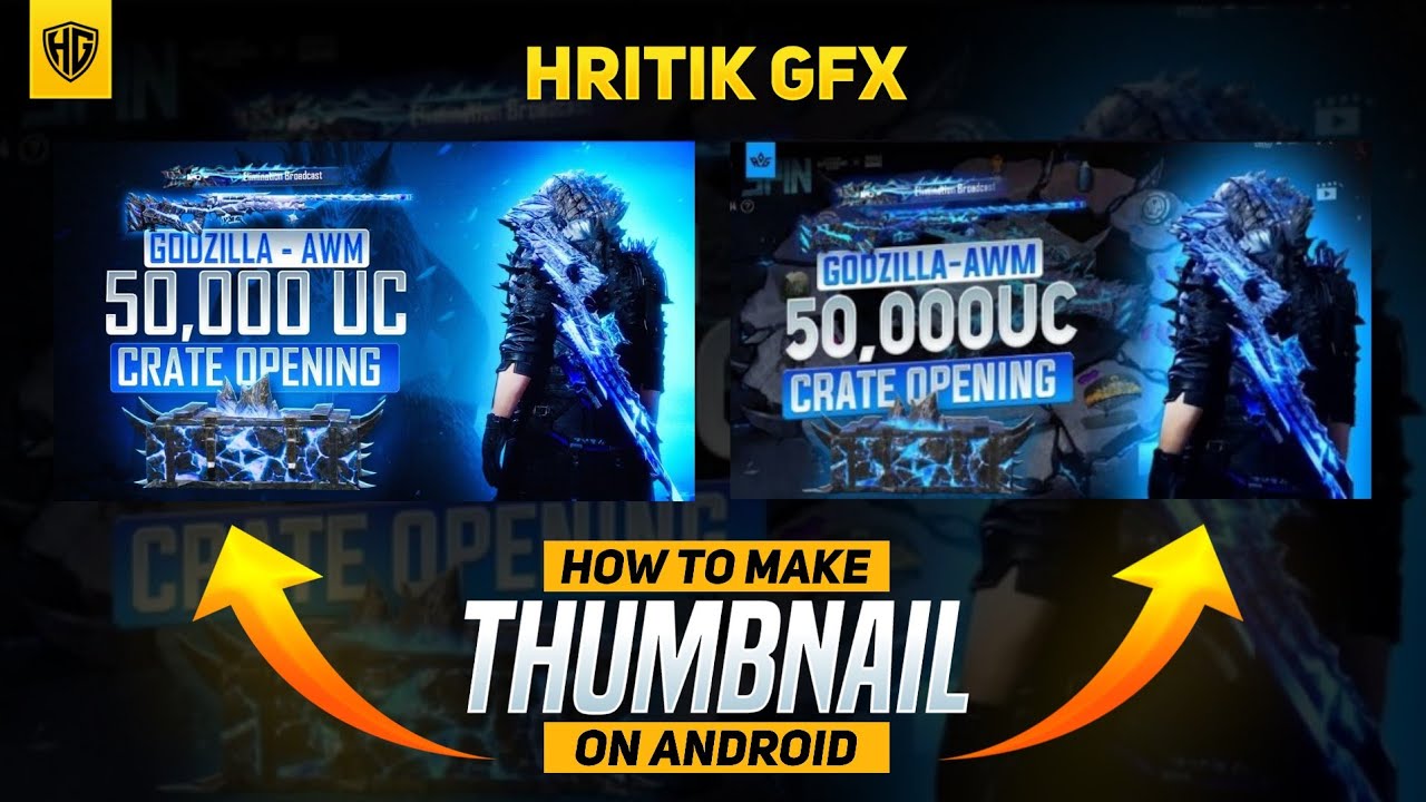 How To Make Crate Opening Thumbnail On Android 🔥 | Godzilla Awm ...