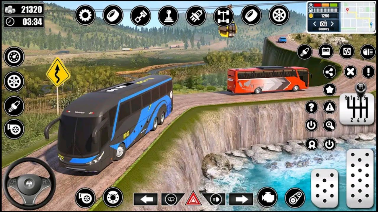 Bus Game - Most Dangerous Off-road || Bus accident video || Off-road ...