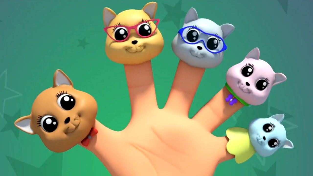 Cat Finger Family, Kids Song And Nursery Rhymes For Children - YouTube