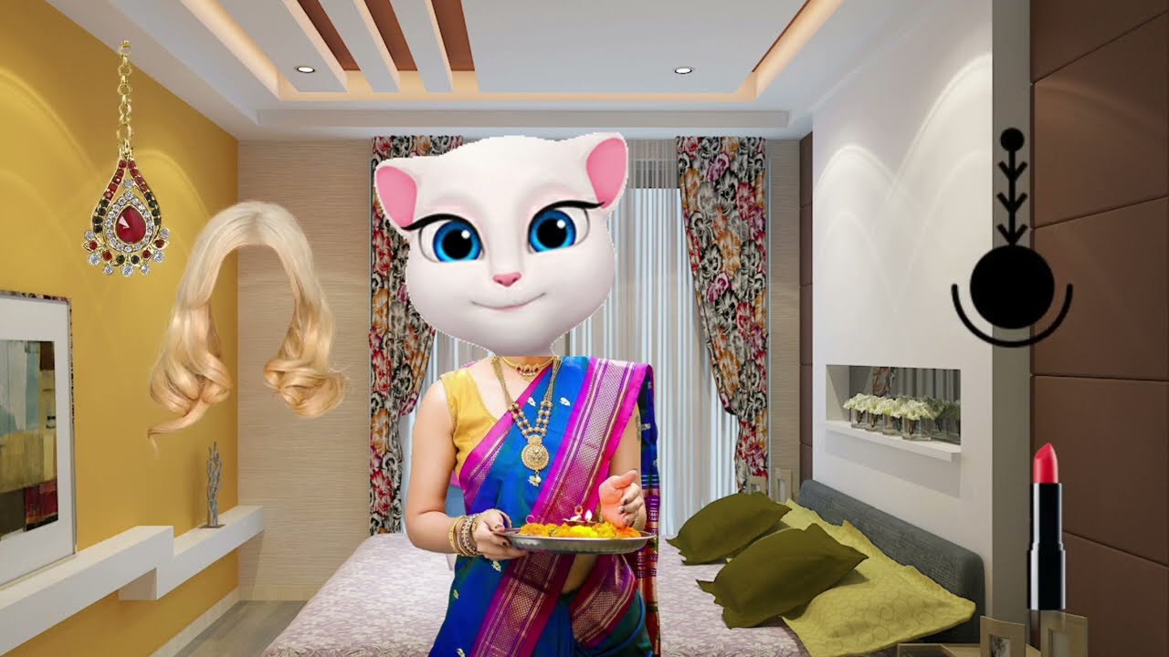 white cat makeup- Talking Tom video- Talking Tom friends- #rzkids # ...