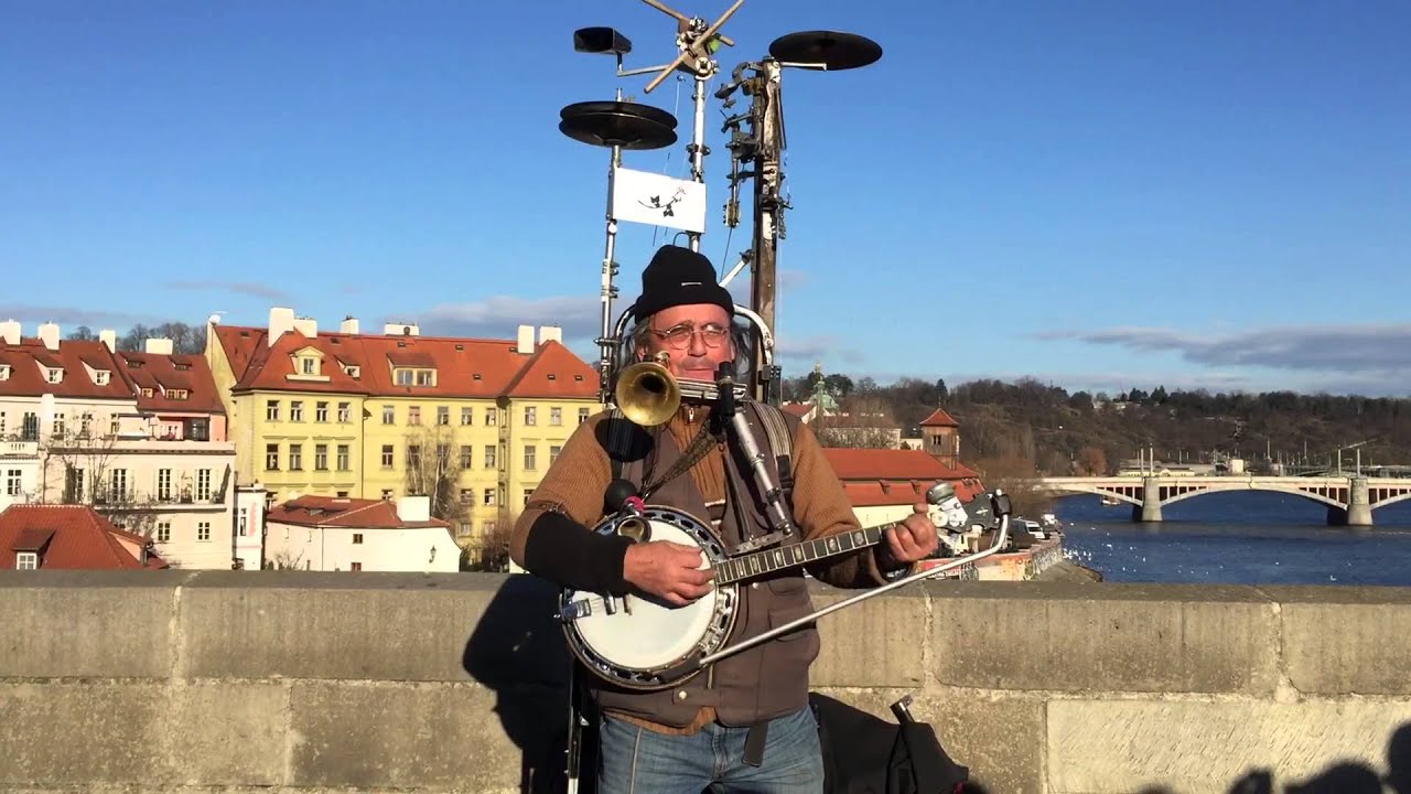 One-man-band street performance in Prague - YouTube