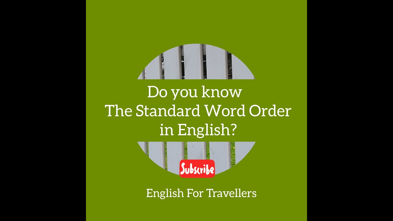 1.The Standard Word Order in English - YouTube