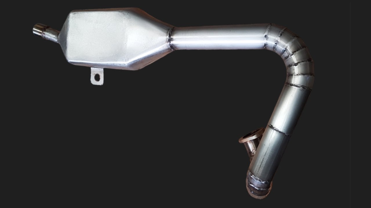 Building a Custom Stainless Steel Motorcycle Exhaust TY175 twinshock ...