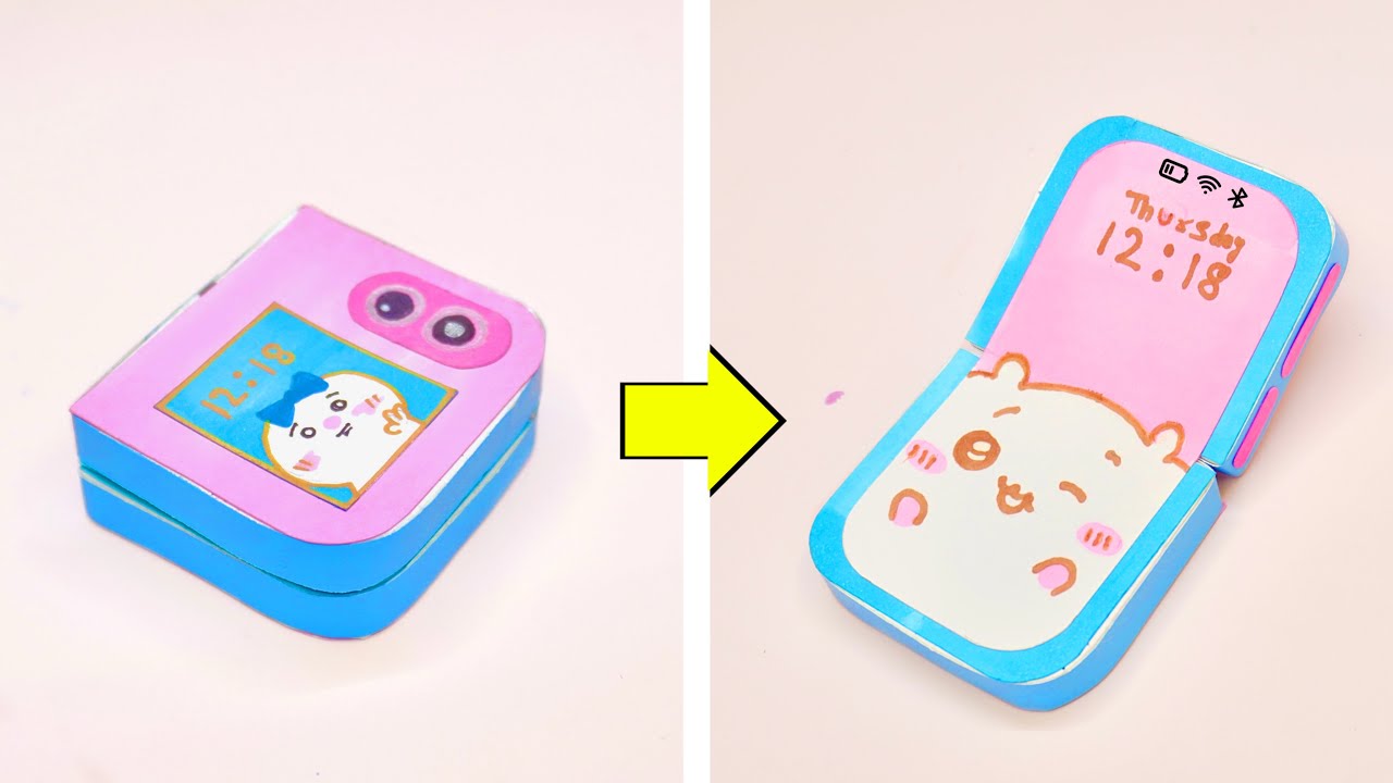 DIY Mobile phone / easy paper craft / miniature craft / how to make ...