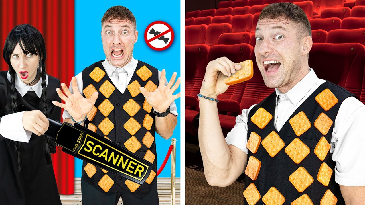 HOW TO SNEAK FOOD PAST WEDNESDAY | ADDAMS FAMILY SNEAKING SNACKS INTO ...