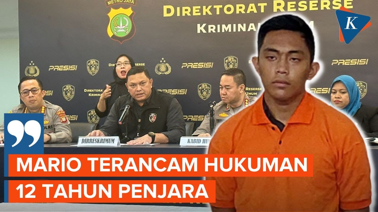 Polisi Jerat Mario Anak Pejabat Pajak dengan Pasal Penganiayaan Berat ...