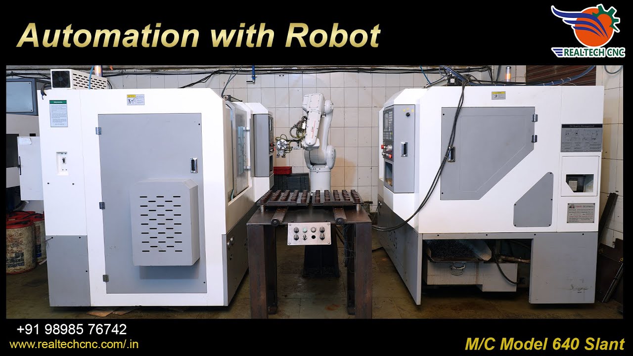Automation with Robot | RealTech CNC Machine VD 337 - YouTube