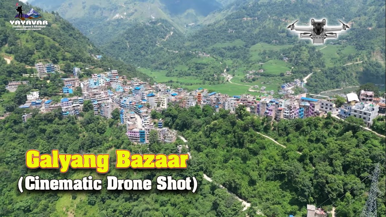 Galyang Bazar Cinematic Drone Shot || गल्याङ बजारको सिनेम्याटिक ड्रोन ...