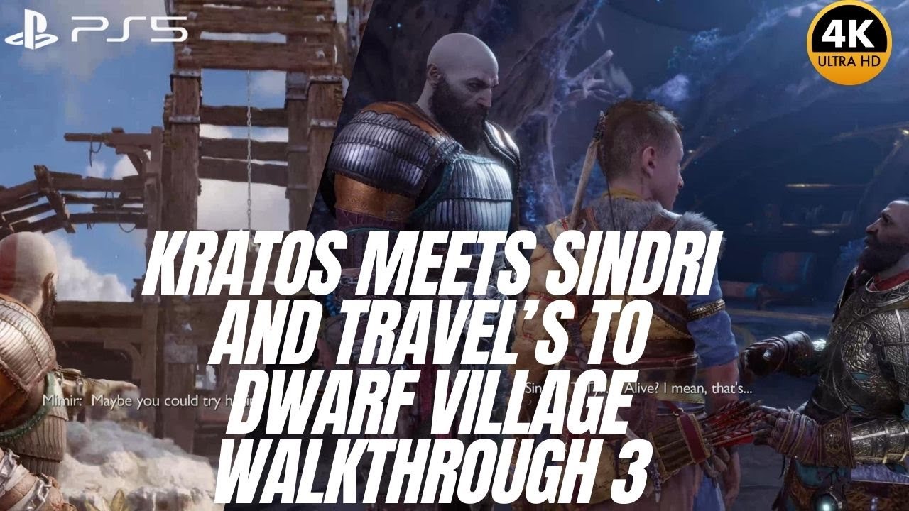Kratos meets Sindri first time | Travel's to the Dwarf Village # ...