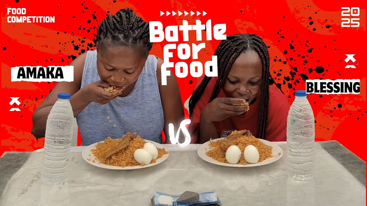 EATING COMPETITION/FIRST TO FINISH JOLLOF RICE WINS 50,000 - YouTube