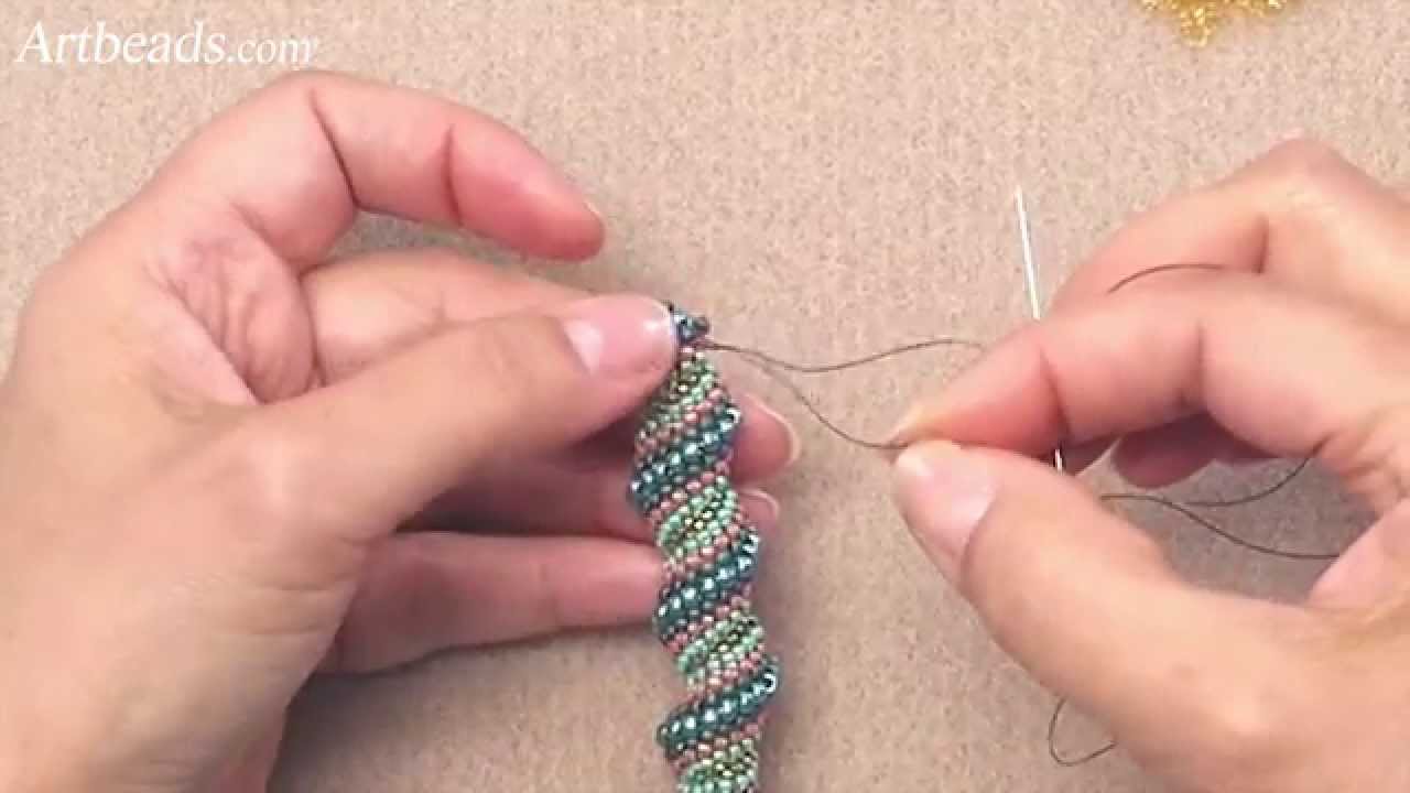Artbeads Quick Tutorial - Adding Thread in Tubular Stitches with ...