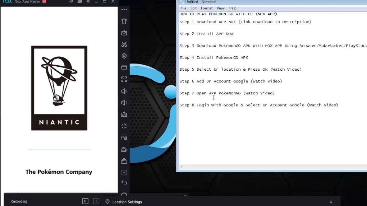 How To Play Pokemon GO With PC? (NOX APP) - YouTube