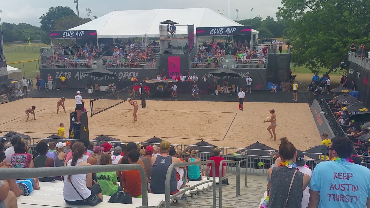 AVP Austin 2018, Sunday. Semi-final excerpt: April Ross/Alix Klineman ...