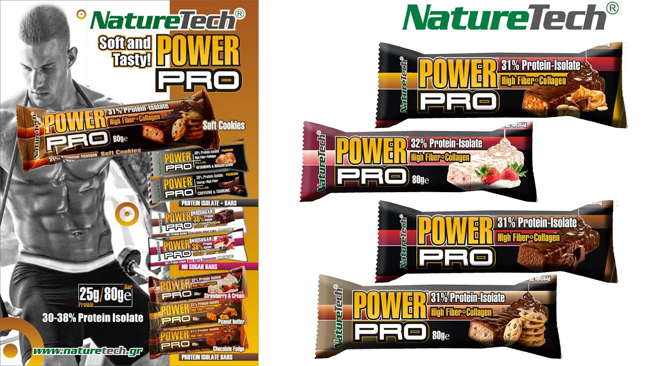 Protein Bar NatureTech's Power PRO Bar - YouTube