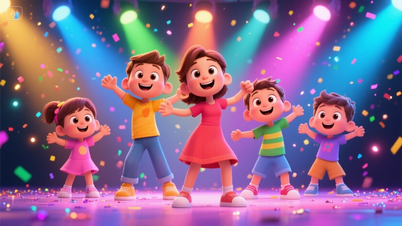 Family Dance Battle – Let’s Shake It Up! | Energetic Kids Song | Fun ...