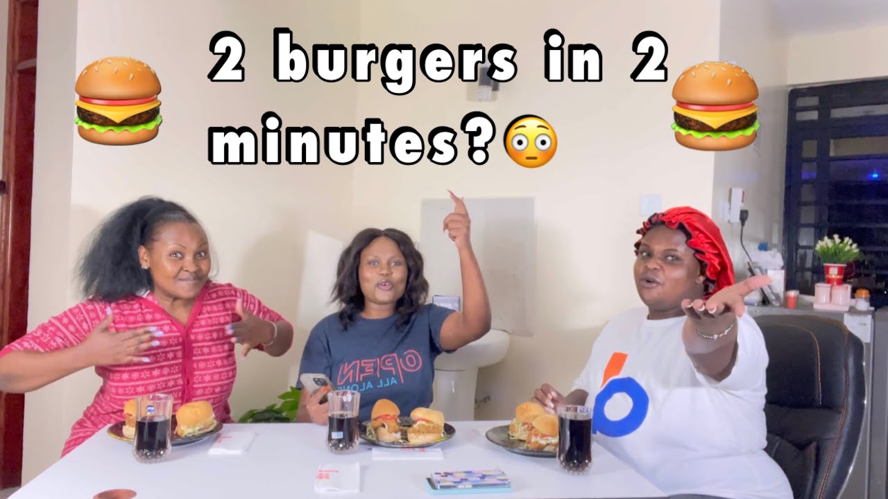 TWO BURGERS IN TWO MINUTES//BURGER CHALLENGE 🍔 ️ - YouTube