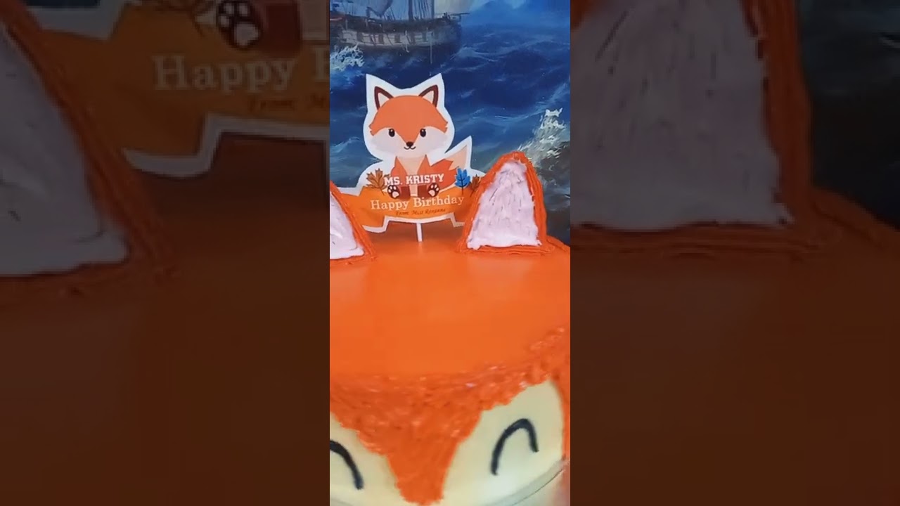 Red Fox Themed Cake | Cake Design | Bituin Kitchen - YouTube