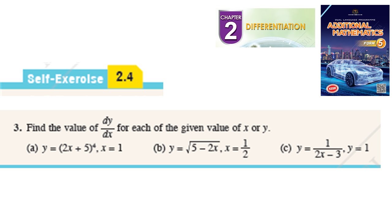 Differentiation self-exercise 2.4 Q3 pembezaan latihan kendiri 2.4 form ...