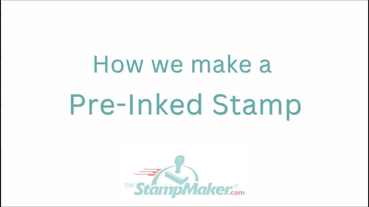 How to Make a Pre Inked Stamp - YouTube