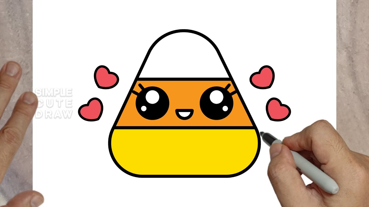 How To Draw Candy Corn Cute