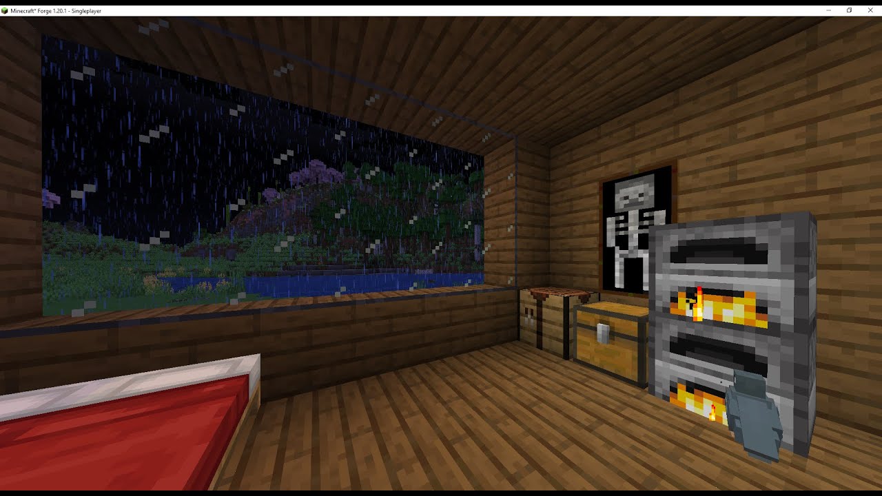 Cozy Minecraft Nostalgic Music + Relaxing Rain 🌧️ Study & Sleep - YouTube