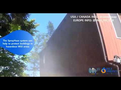 WUI Protect Spray HOSE - Self protection system against wildfires - YouTube