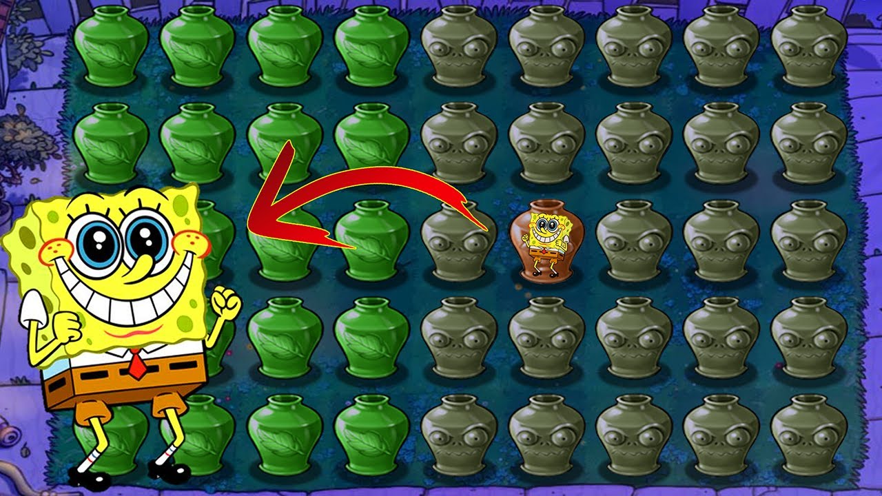 Vasebreaker Endless | 100% REPEATER Spongebob Plant - Plants vs Mod ...