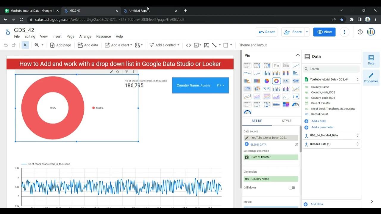 How to Add and work with a drop down list in Google Data Studio or Looker | Drop Down List in ...