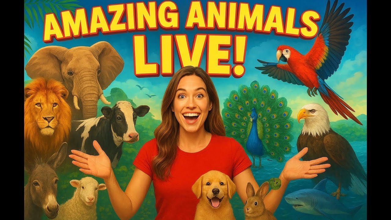 LIVE: Amazing Animals for Kids 🐼🐦🐬 | Fun Facts About Wild, Farm, Pet ...