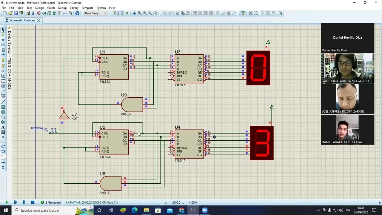 contador ascendente base 7 con display de 7 segmentos - YouTube