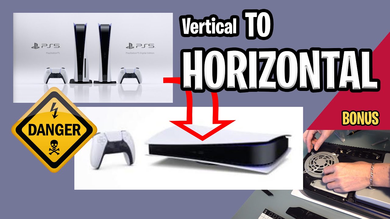 PS5 Vertical to Horizontal (+ time to Clean it reminder 🙂) - YouTube
