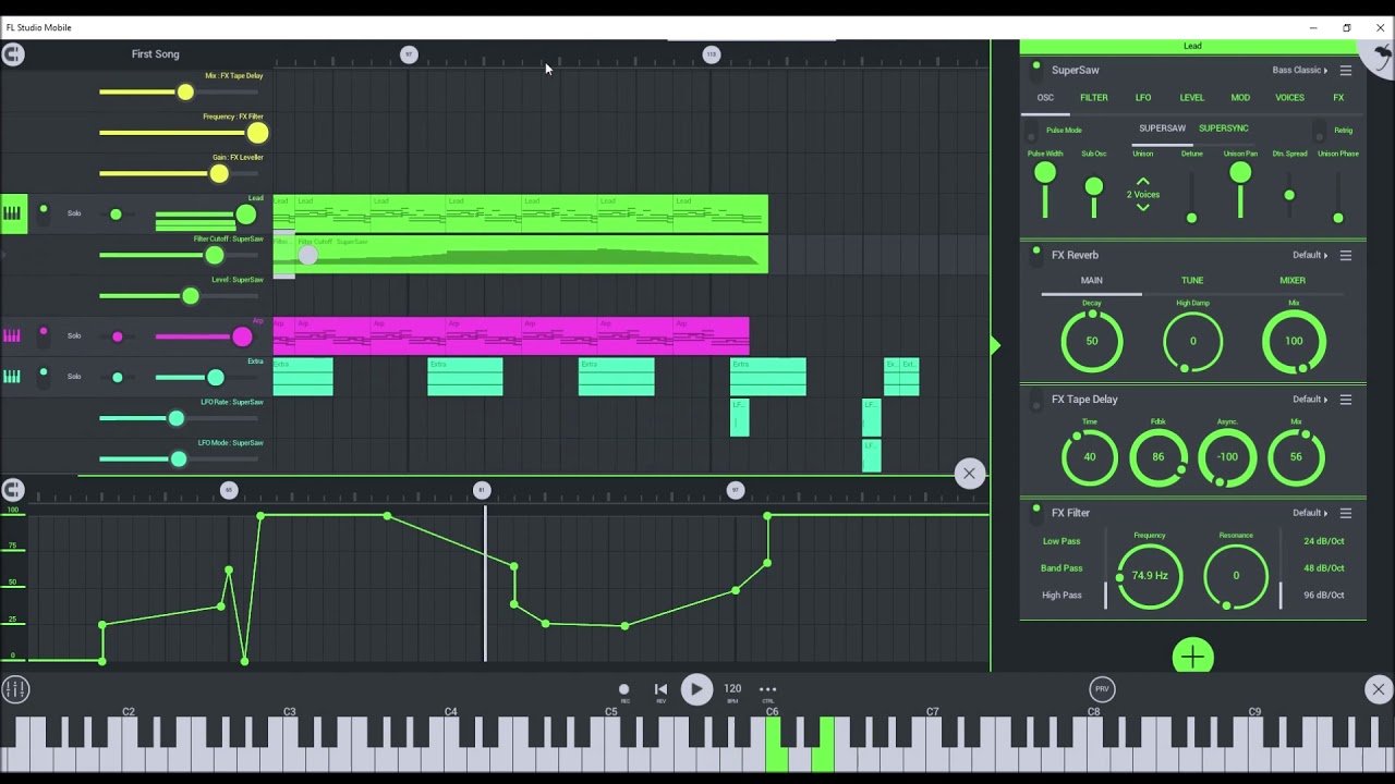 FL Studio Mobile - First Song - YouTube